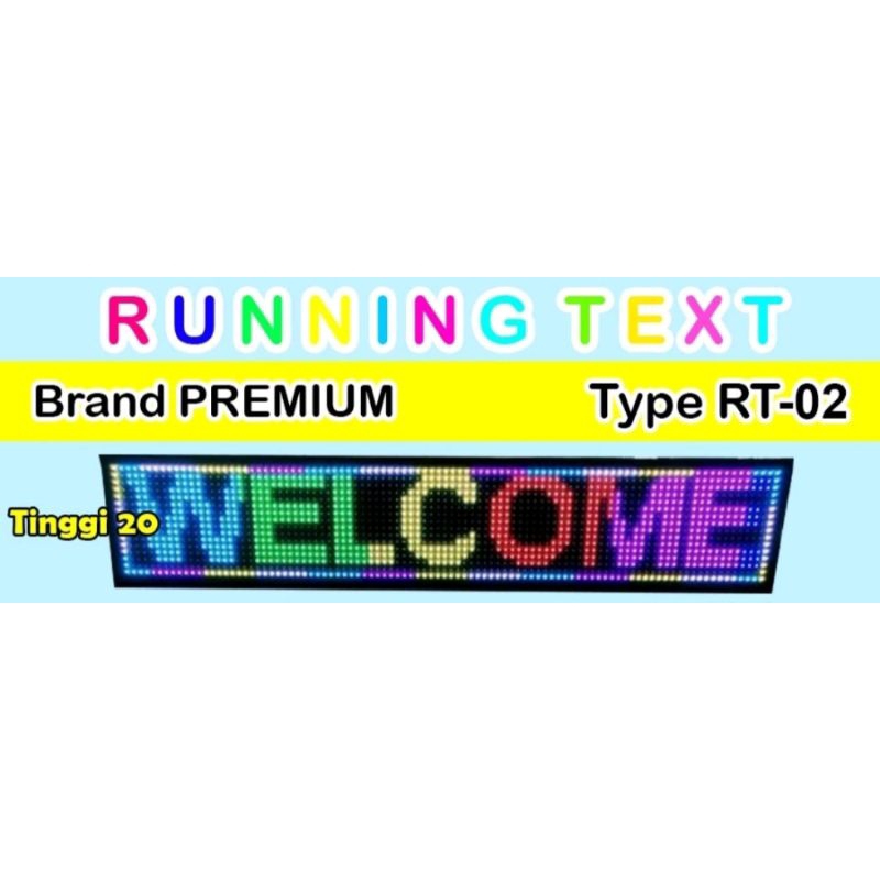 Jual Running text rgb fullcolor 100x20cm outdoor | Shopee Indonesia