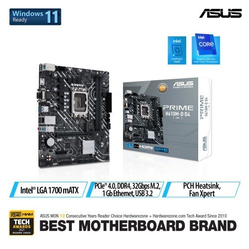 Jual ASUS PRIME H610M-E CSM D4 DDR4 (Intel LGA 1700, Gen12) | Shopee Indonesia