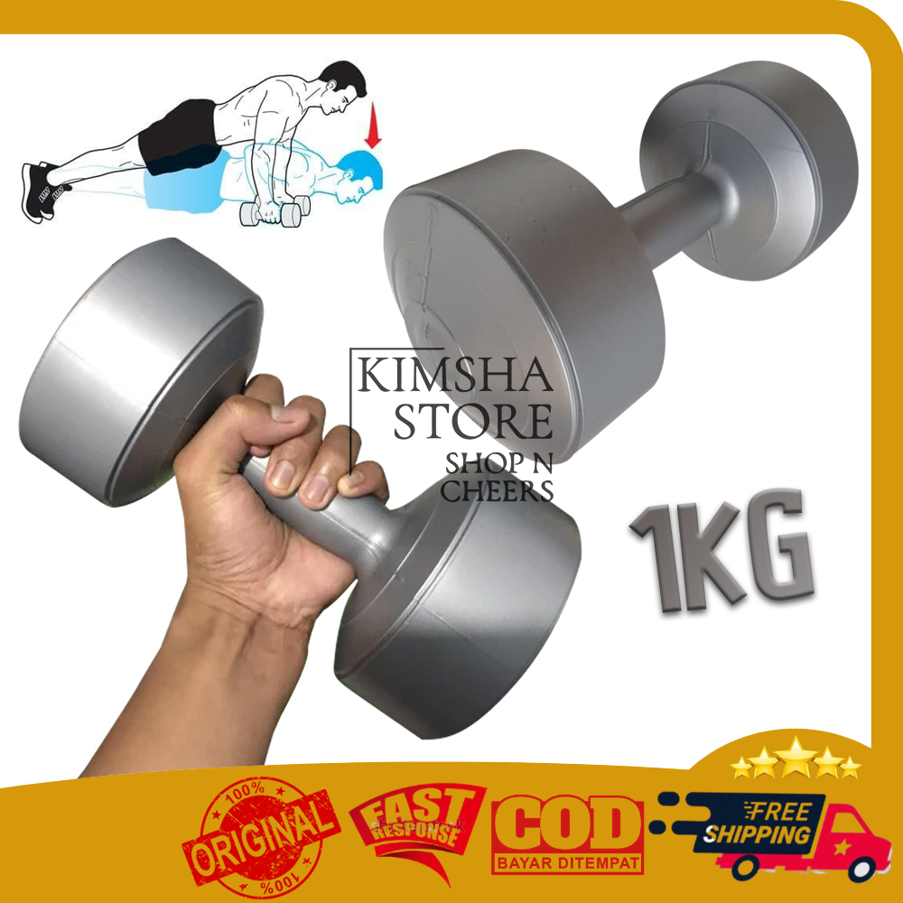 Jual Barbel Plastik 1kg Dumbbles Dumbell Alat Latihan Beban Olahraga ...