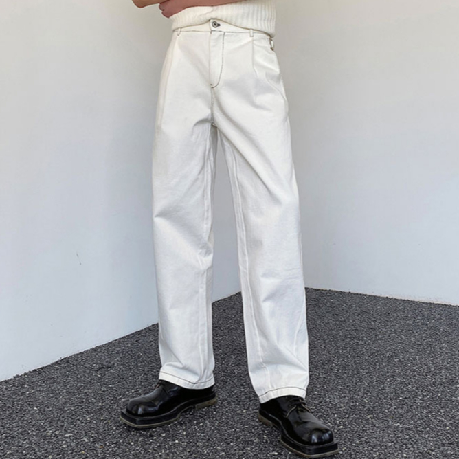 Jual ISEUL WHITE PANTS | JEANS PUTIH PRIA | Shopee Indonesia