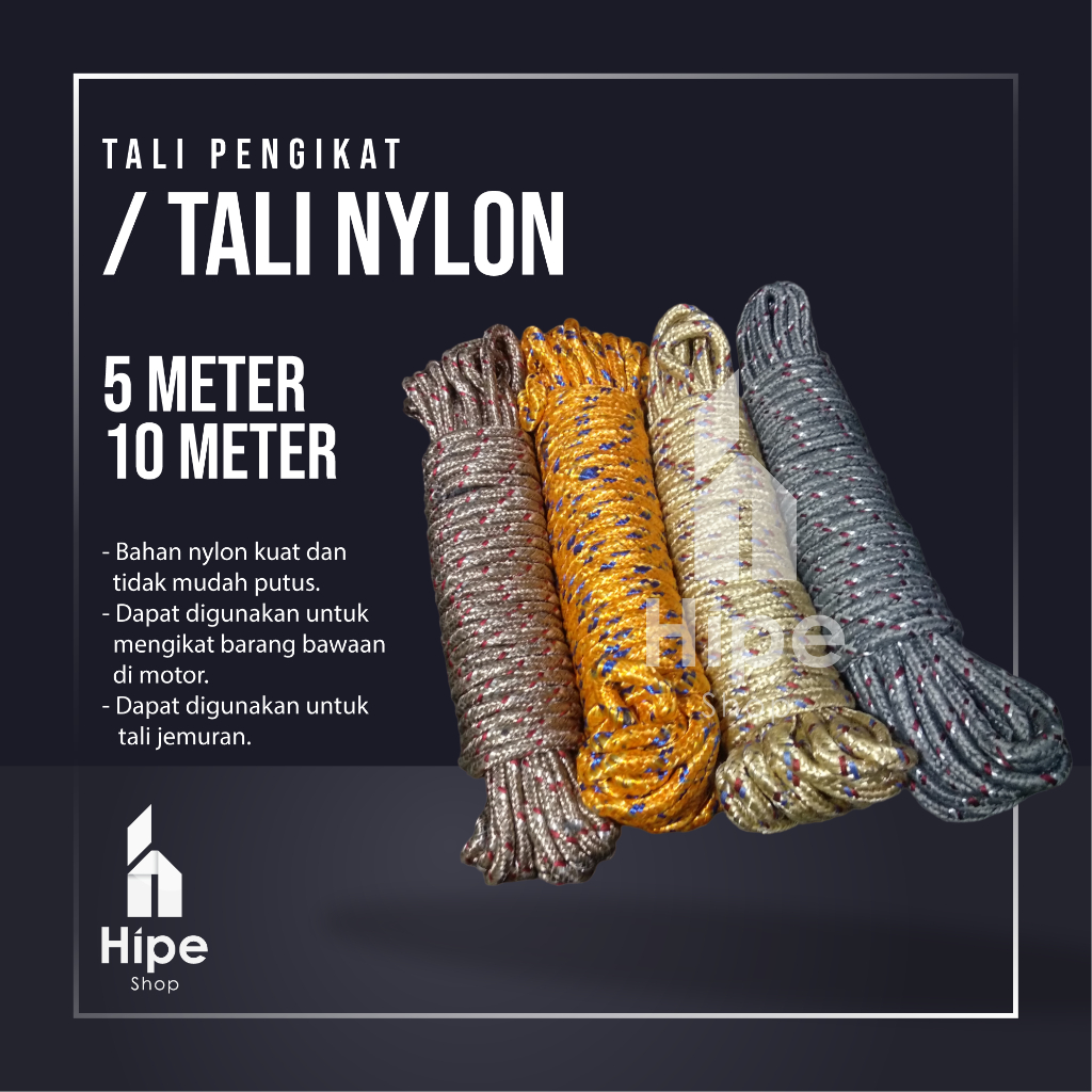 Jual Tali nylon panjang 5m dan 10 meter untuk mengikat barang / ikat ...
