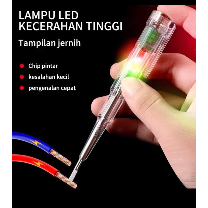 Jual Obeng Tester TesPen Obeng Tes with Indicator DUAL LED | Shopee ...