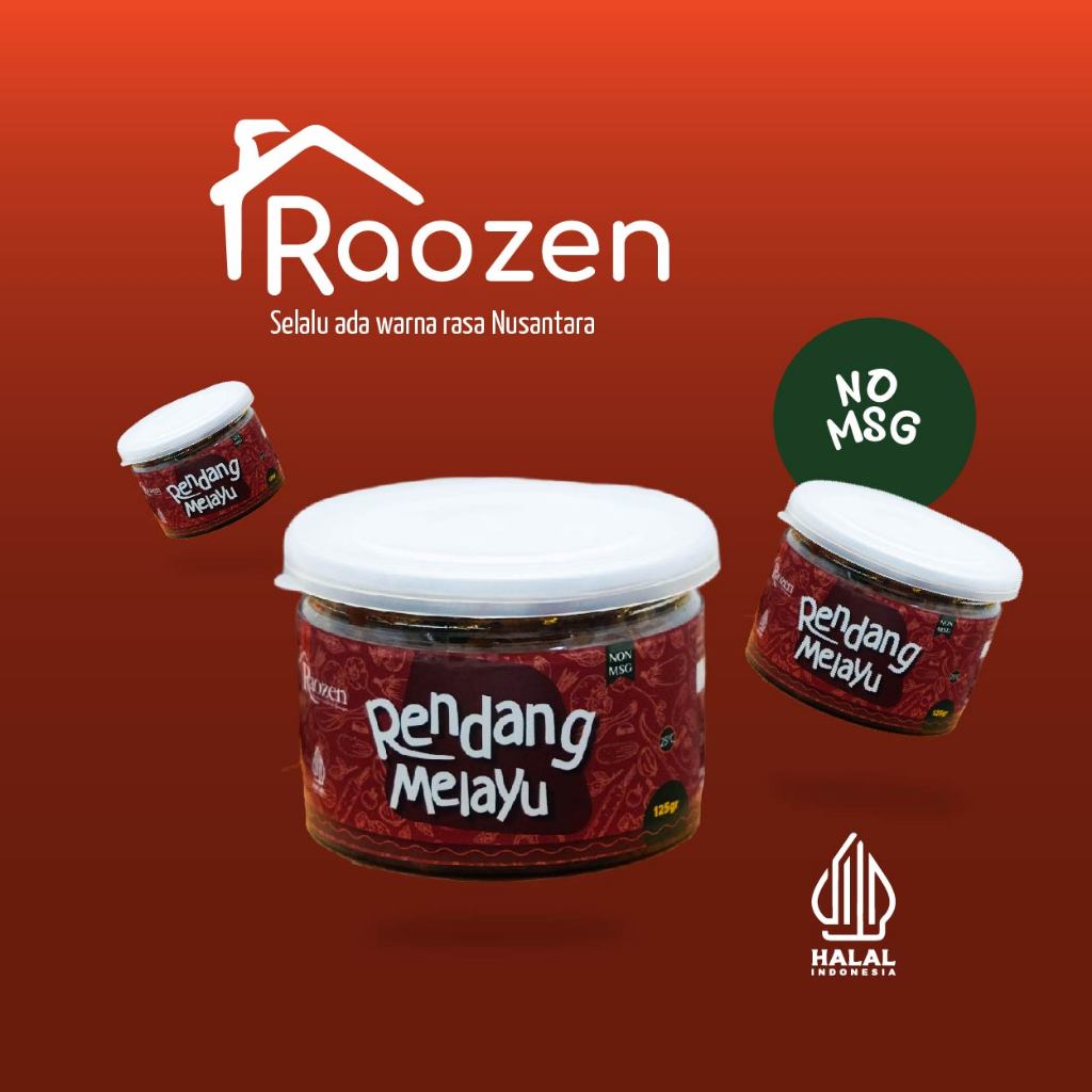Jual Raozen Rendang Melayu - Rendang Daging Sapi Asli Minang Bumbu ...
