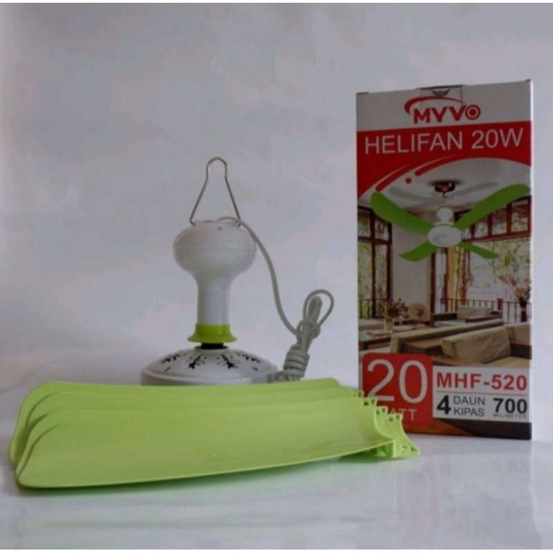 Jual Kipas Angin Gantung Helifan 20 Watt MYVO 4 Baling SNI | Shopee ...