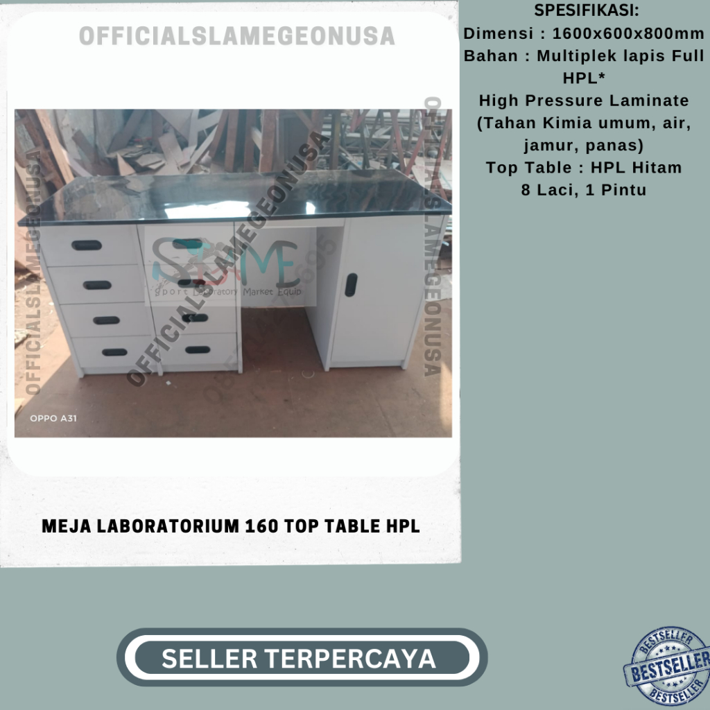 Jual Meja Laboratorium 160 Top Table HPL Real (Eco) Kuat Dan Kokoh ...