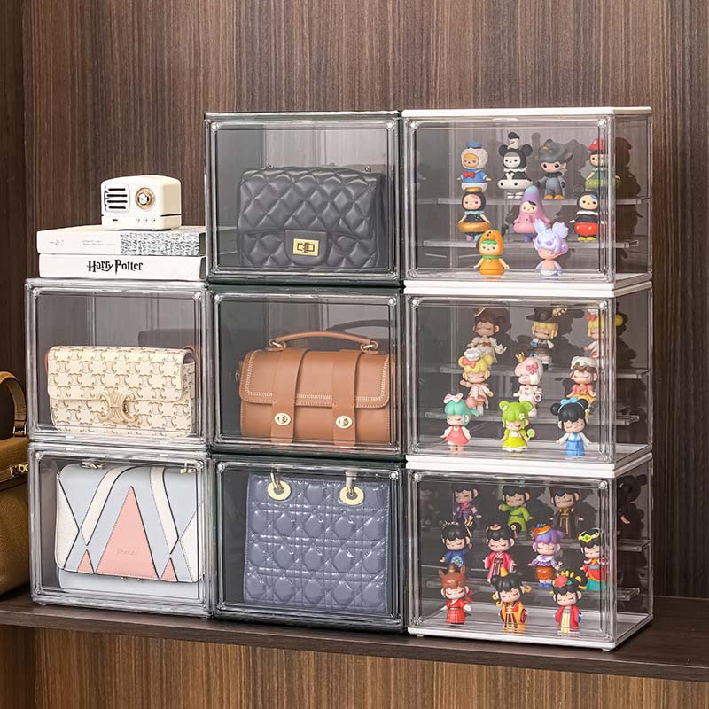 Jual Acrylic Bag /Popmart Display Storage Transparent Boxes Drop Front ...