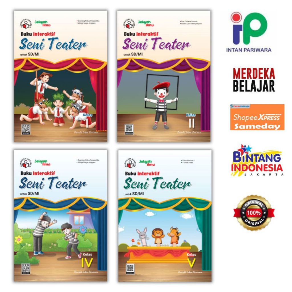 Jual Intan Pariwara - Buku Interaktif Seni Teater Kelas I,II,IV, & V SD Kurikulum Merdeka ...