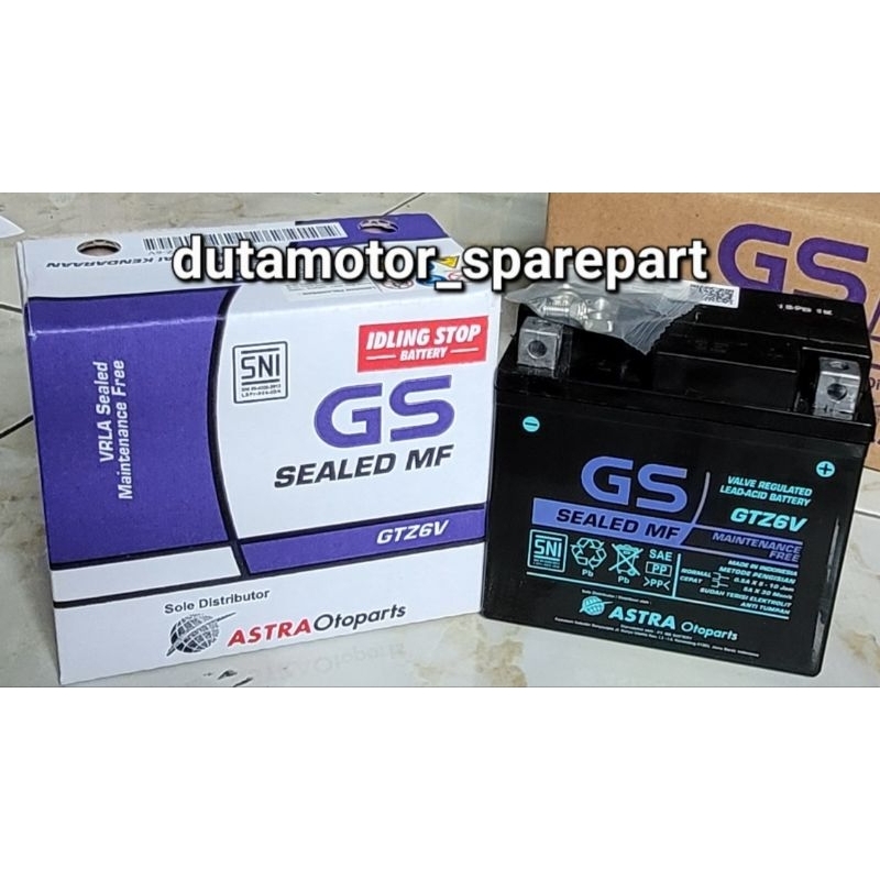 Jual AKI Motor GS ASTRA GTZ6V MF 100% ORIGINAL Vario125 Vario150 PCX ...