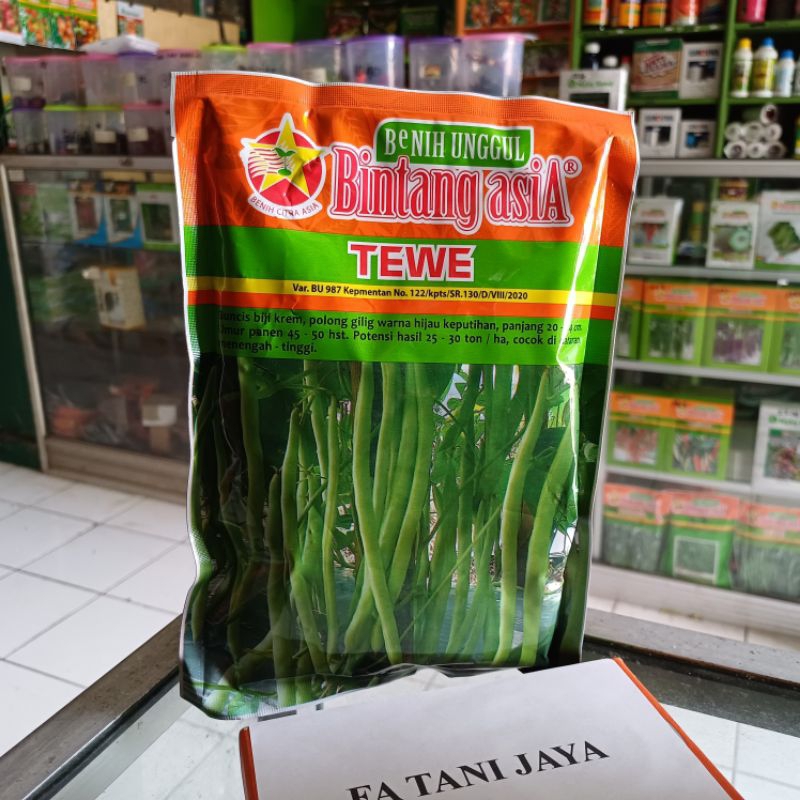 Jual benih bibit buncis TEWE isi 500 gram Bintang Asia | Shopee Indonesia