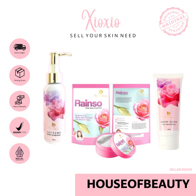 Jual La Creme Body Bleaching Whitenning/ Rainso/ Snow Glow Body ...