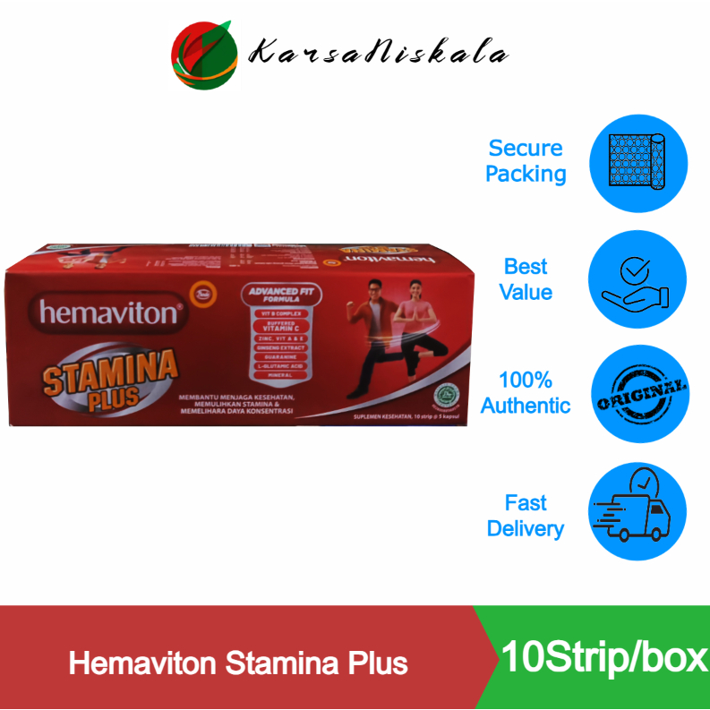 Jual Suplemen Kesehatan Hemaviton Stamina Plus Isi 10 Strip / box ...