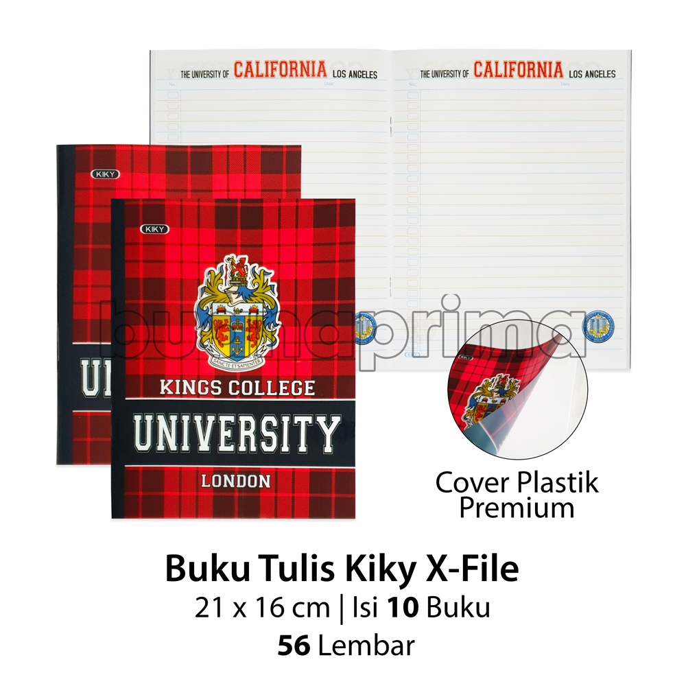 Jual Buku Tulis X-File Kiky 56 Lembar isi 10 Buku Notebook Sekolah ...