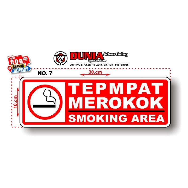 Jual SIGN DILARANG MEROKOK / NO SMOKING AREA / TEMPAT MEROKO / SMOKING AREA | Shopee Indonesia