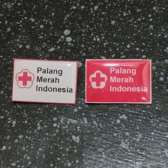 Jual Pin Bros PMI Persegi Panjang Resin - Pin Aksesoris Palang Merah ...