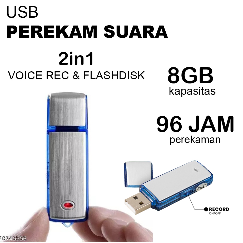 Jual Alat Perekam Suara Audio SPY Voice Recorder Flashdisk 8GB USB ...
