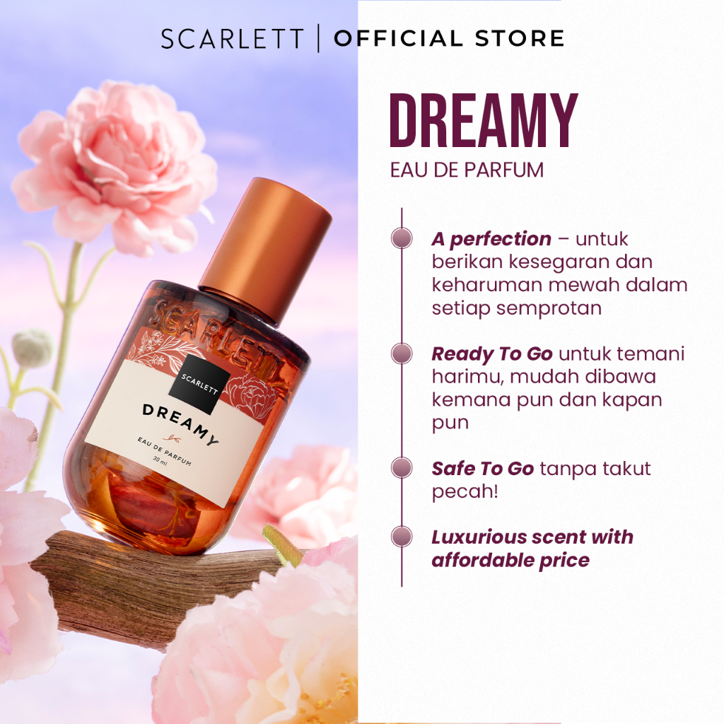 Jual Scarlett Whitening Eau De Parfum Dreamy 30ml - EDP Parfum dengan ...