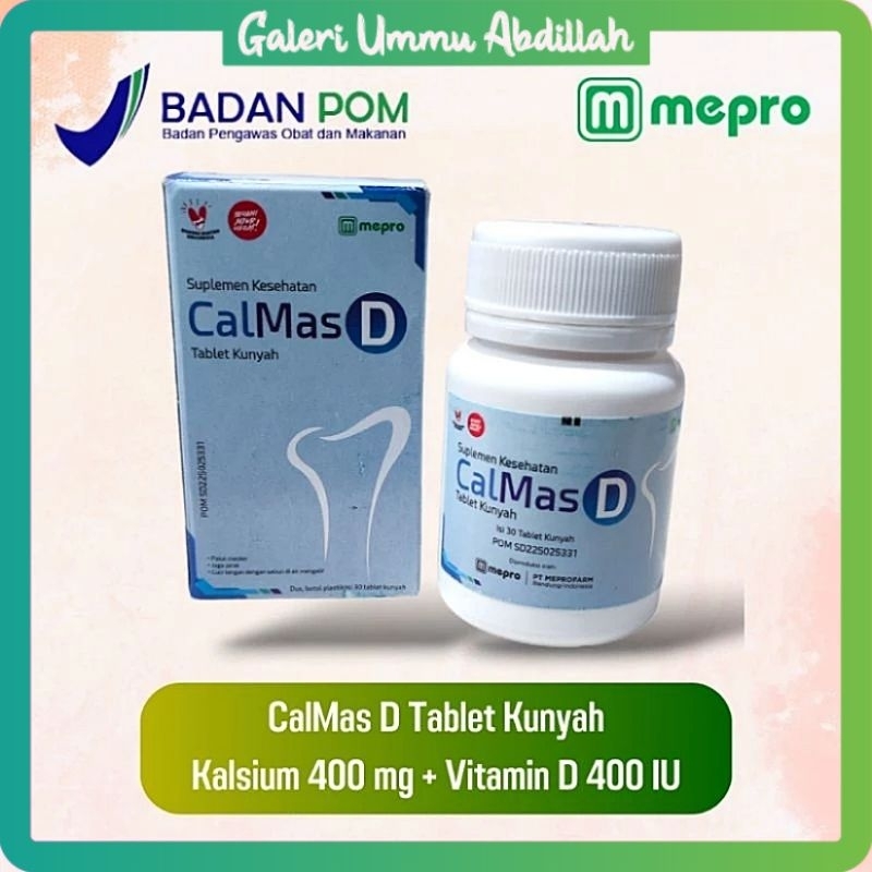 Jual Calmas D Tablet Hisap Isi 30 Kalsium + Vitamin D Suplemen ...