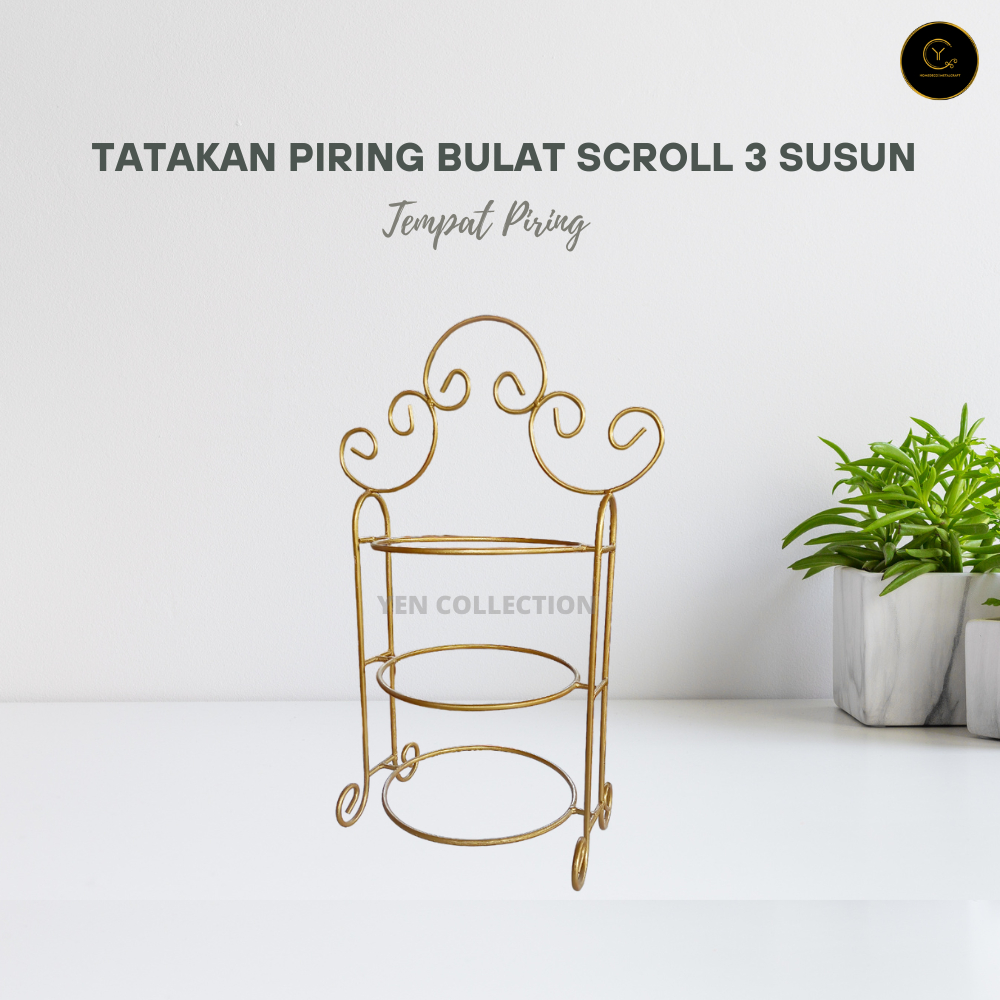 Jual TATAKAN PIRING BULAT SUSUN 3 SCROLL - TEMPAT PIRING - TEMPAT ...