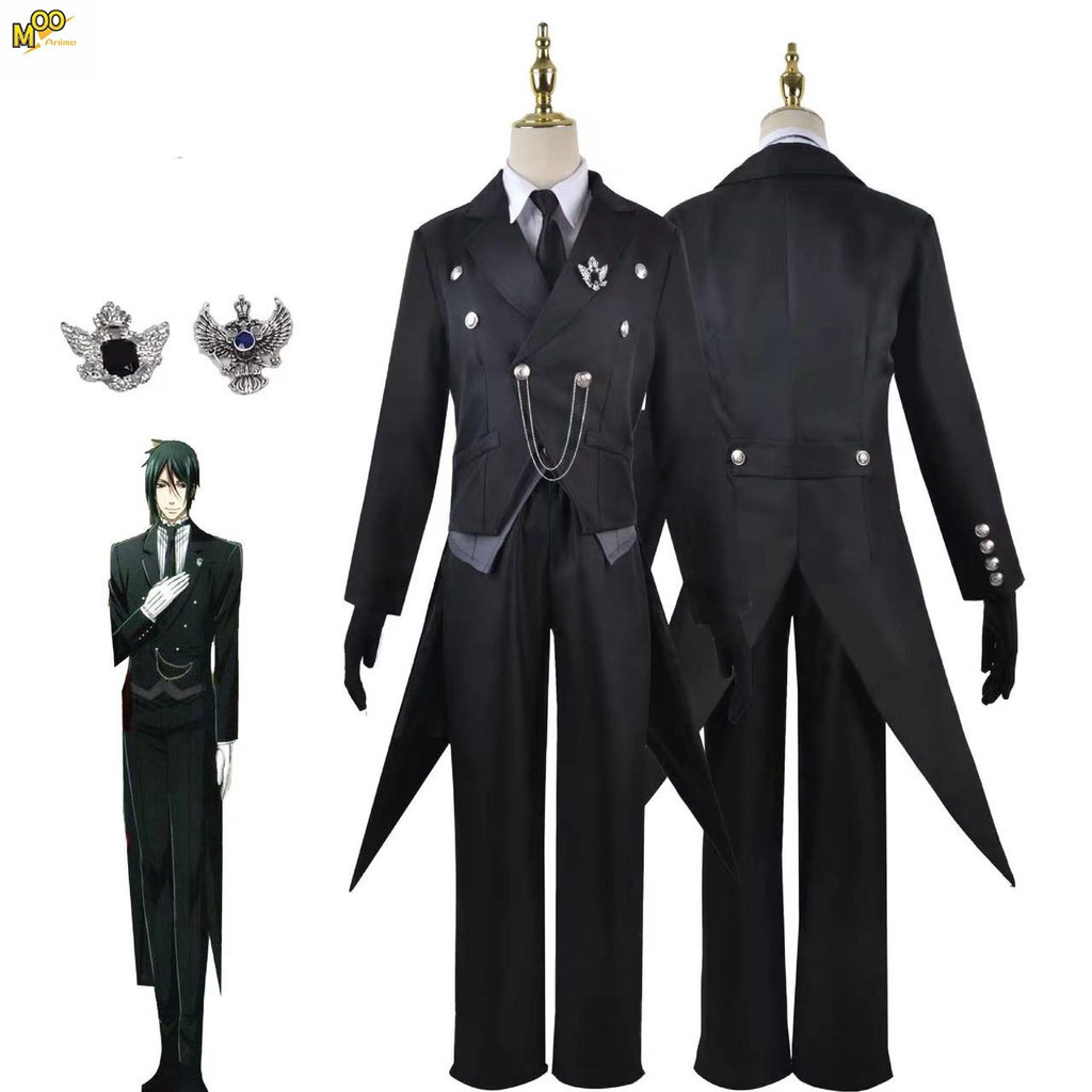 Jual Black Butler Sebastian·Michaelis cosplay costumes Butler tuxedo ...
