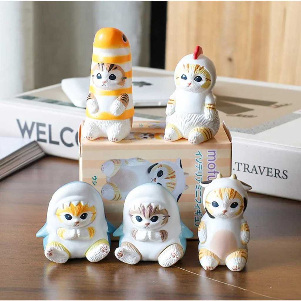 Jual Figure MOFUSAND CAT Shark Chicken Shrimp Cow Custome Kitten ...