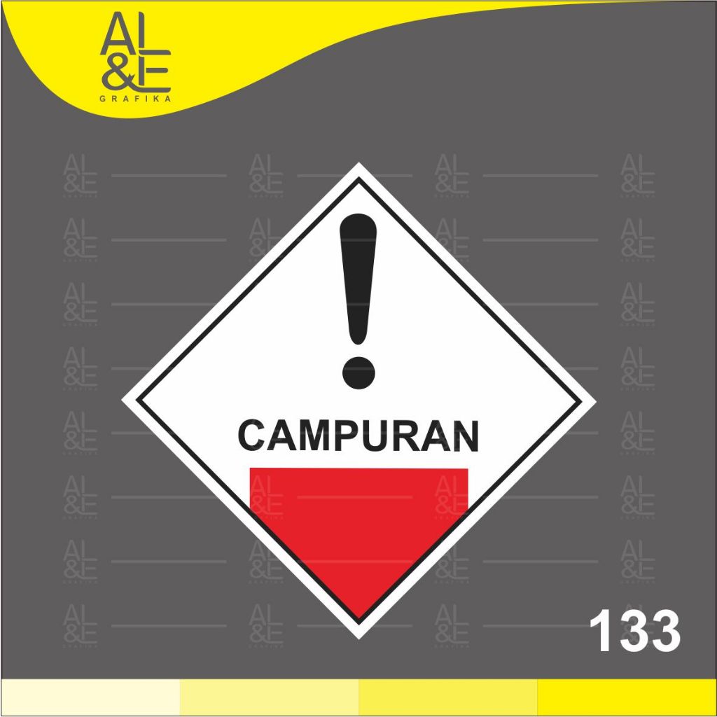 Jual 133 - STIKER CAMPURAN - SIMBOL LIMBAH B3 - VINYL STIKER RITRAMA ...