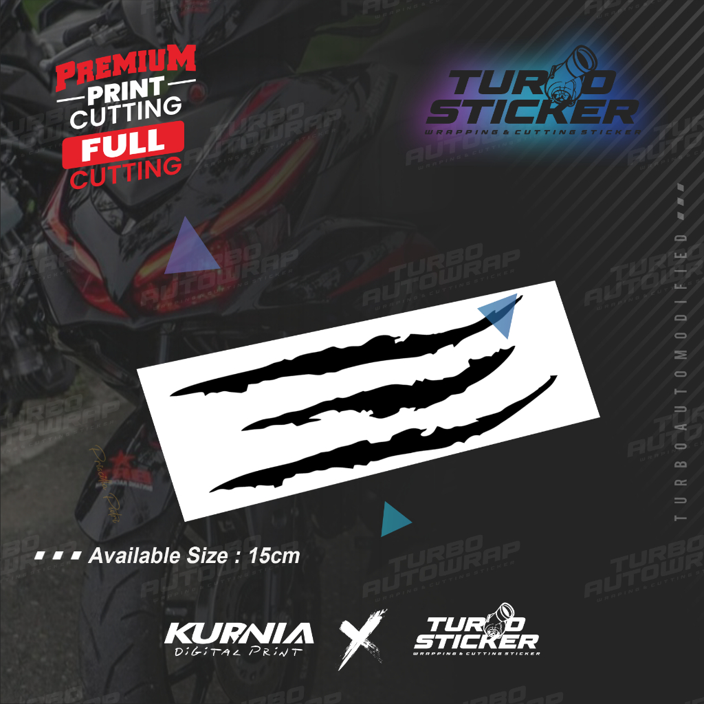 Jual Cutting Sticker Claw Marks Stiker | Cakar Sticker | Shopee Indonesia
