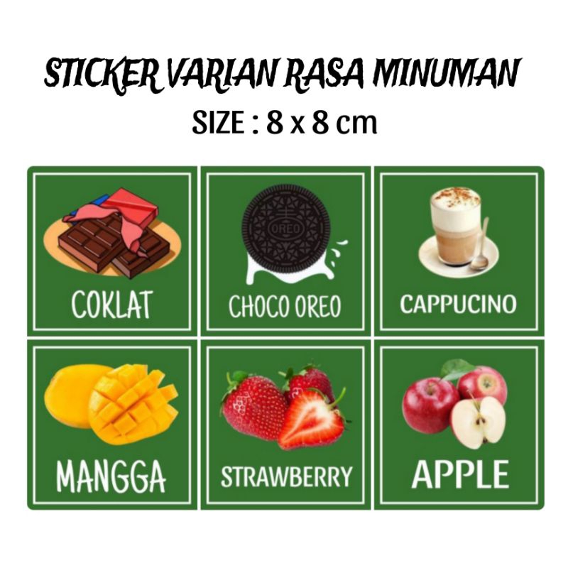 Jual STICKER LABEL PRODUK KEMASAN STIKER BOTOL VARIAN RASA MINUMAN ...