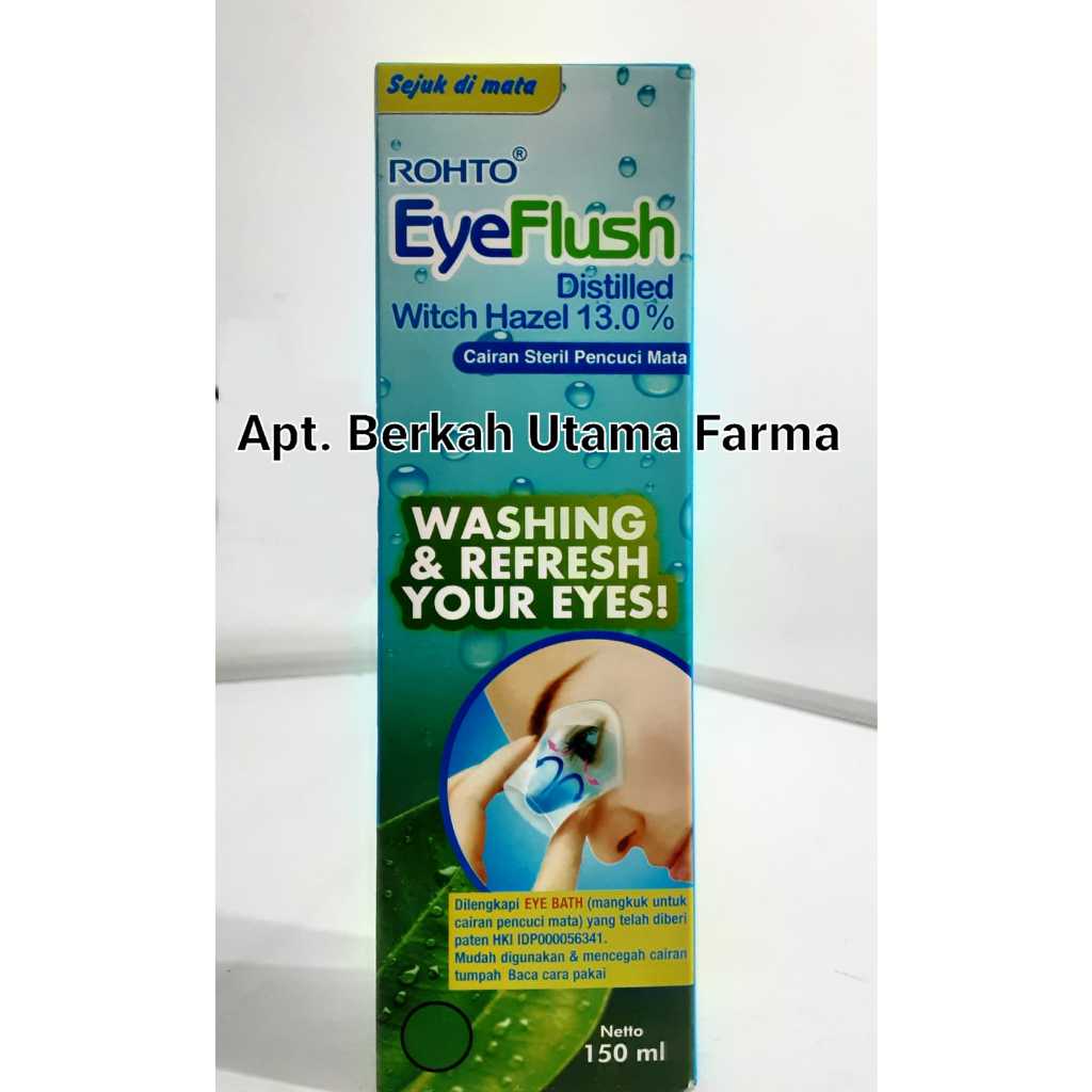 Jual Rohto Eyeflush Cairan Steril Pencuci Mata 150 ml | Shopee Indonesia