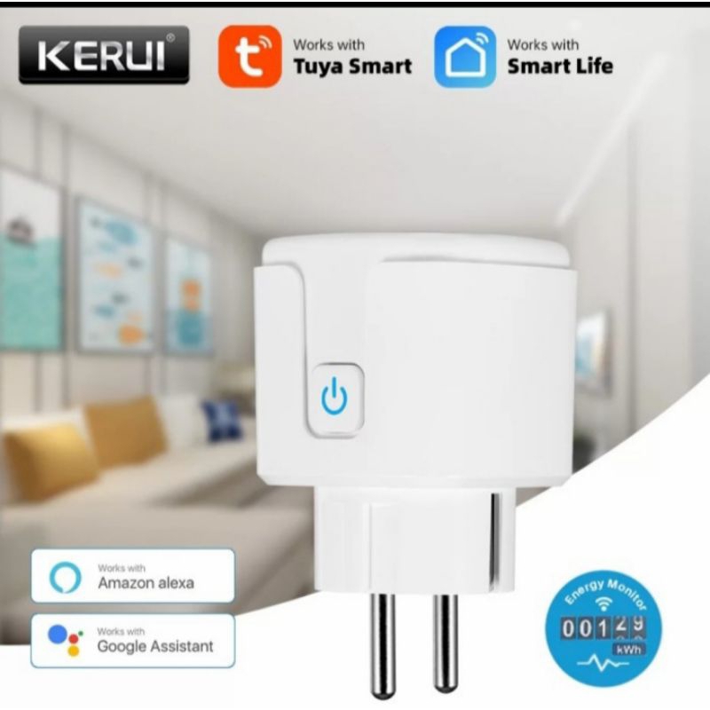 Jual Smart Socket Wireless Kerui Tuya Colokan listrik Pintar GARANSI 1 ...