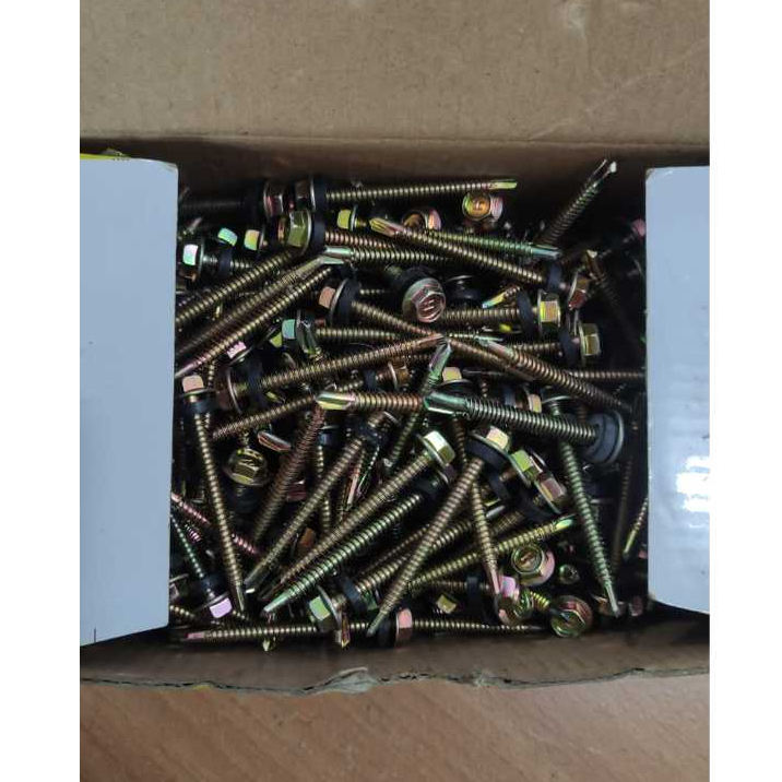 Jual Baut Roofing 12x50 / Baut Atap Baut Seng Ukuran 5cm / Sekrup ...