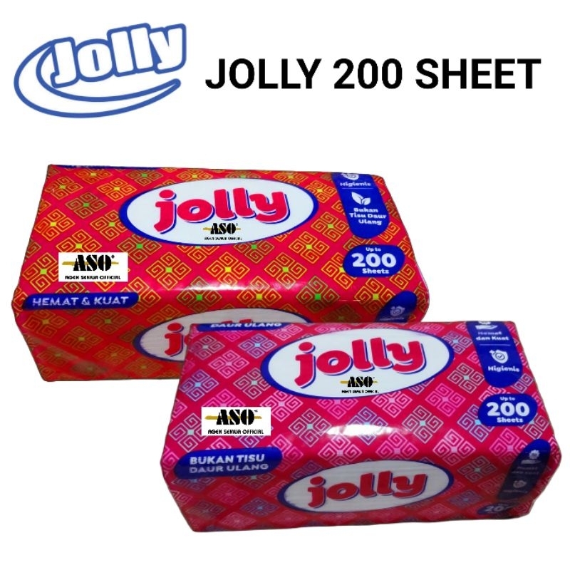 Jual Tisu Tissue JOLLY 200 SHEET !!!! NEW !!! | Shopee Indonesia