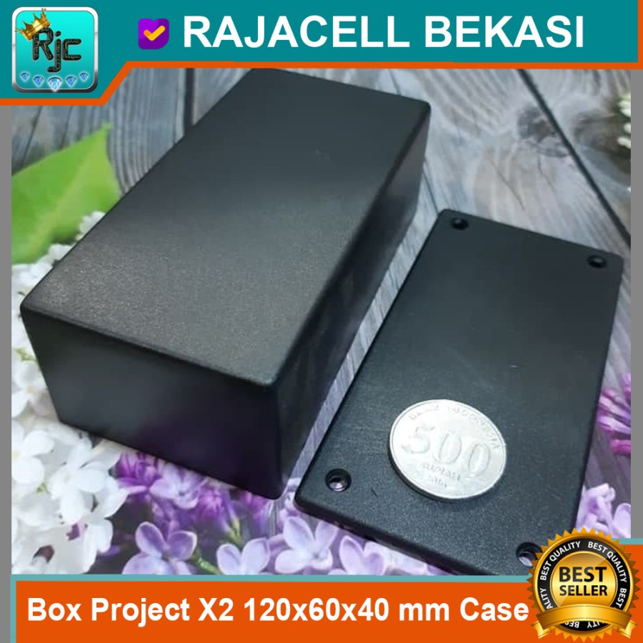 Jual Box Project X2 Hitam Plastik 120x60x40 mm Case Enclosure for ...