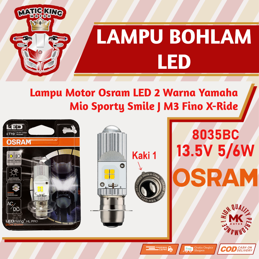 Jual Bohlam Lampu Depan LED Motor Yamaha Mio Sporty Smile J M3 S Z Fino Xride Soul GT Xeon Nouvo ...