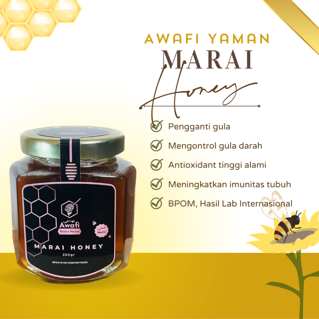 Jual Asli 100 Awafi Madu Yaman Marai Maroi Marai Pure Yemen Honey 250 Gram Shopee Indonesia