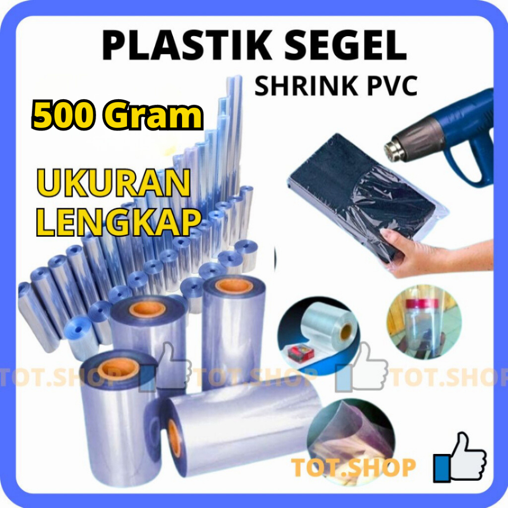 Jual [500-gram] Plastik Segel PVC Shrink Plastik Roll Bening yang Bisa ...