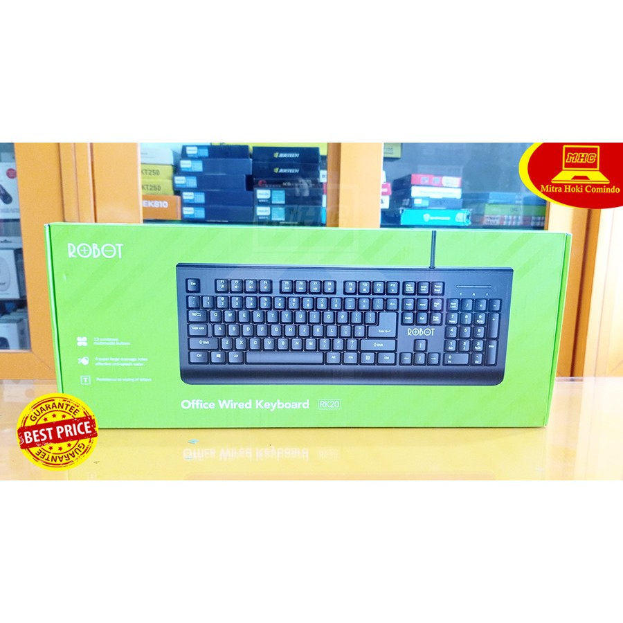 Jual KEYBOARD KABEL ROBOT RK20 OFFICE KEYBOARD FULL SIZE ORIGINAL ...