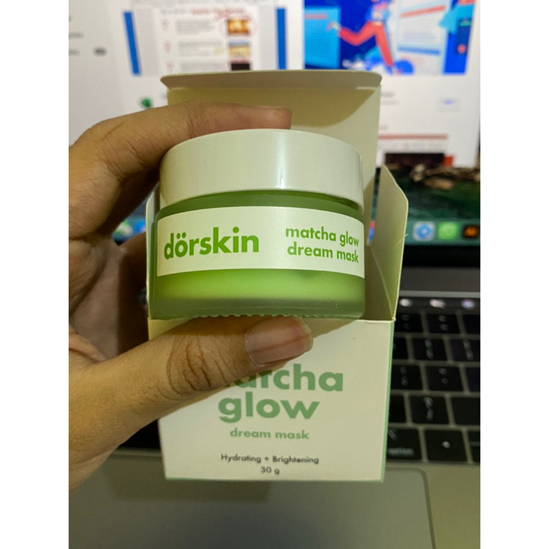 Jual DORSKIN - Matcha Glow Dream Mask 30g (PRELOVED) | Shopee Indonesia
