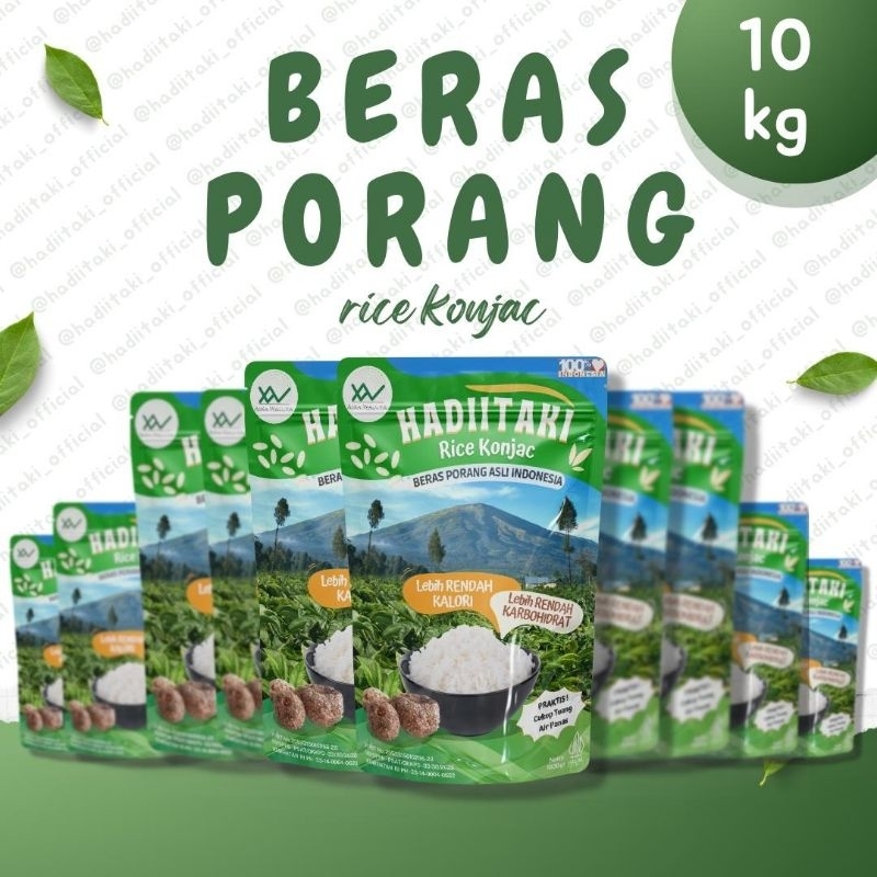 Jual HADIITAKI Beras Porang 10 Kg - Shirataki/Konjac Rice | Shopee ...