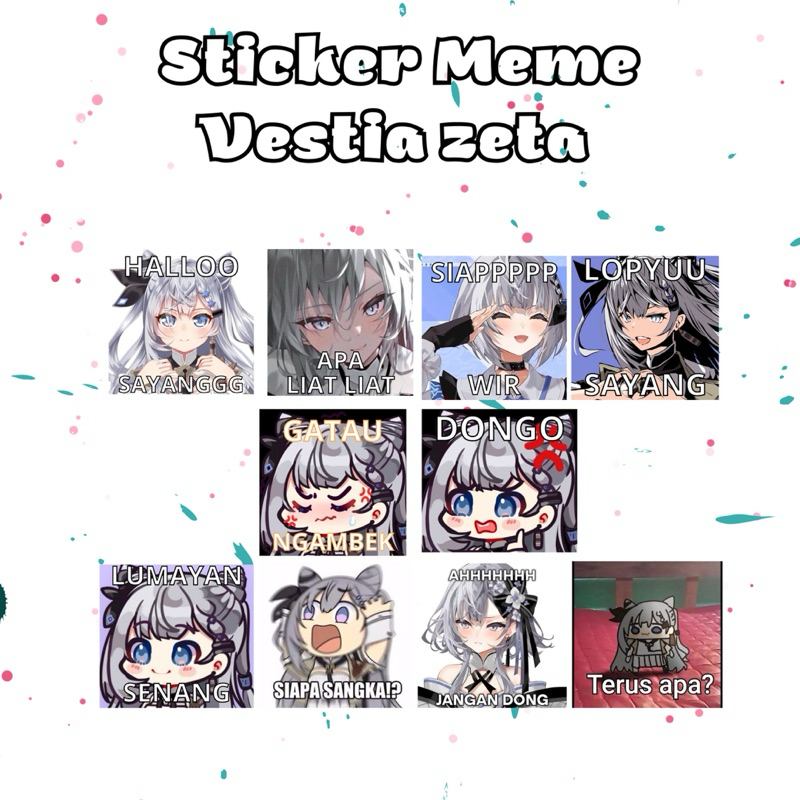 Jual Sticker MEME VESTIA ZETA | Shopee Indonesia Jual Sticker MEME VESTIA ZETA | Shopee Indonesia