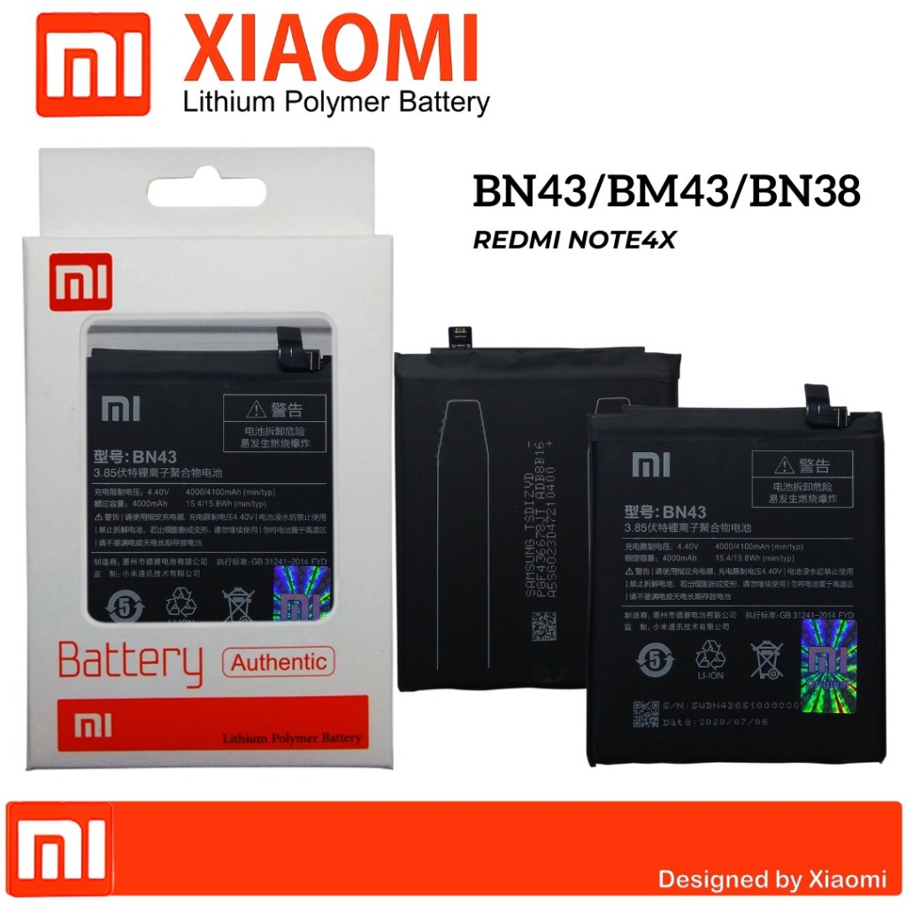 Jual Baterai xiaomi BN43 Baterai Xiaomi Redmi Note4x battery xiomi ...