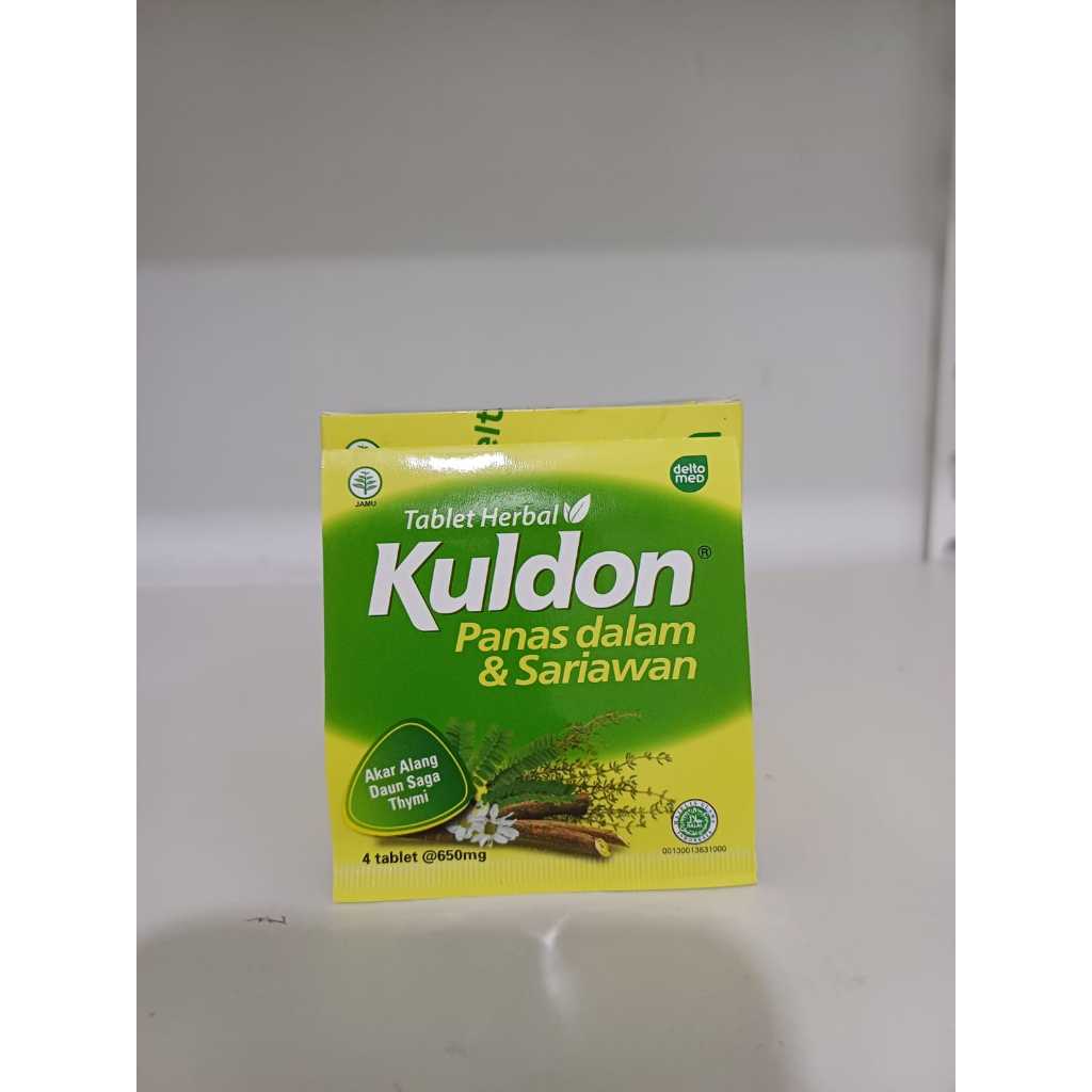 Jual Kuldon Untuk Panas Dalam & Sariawan | 1 strip isi 4 tablet ...