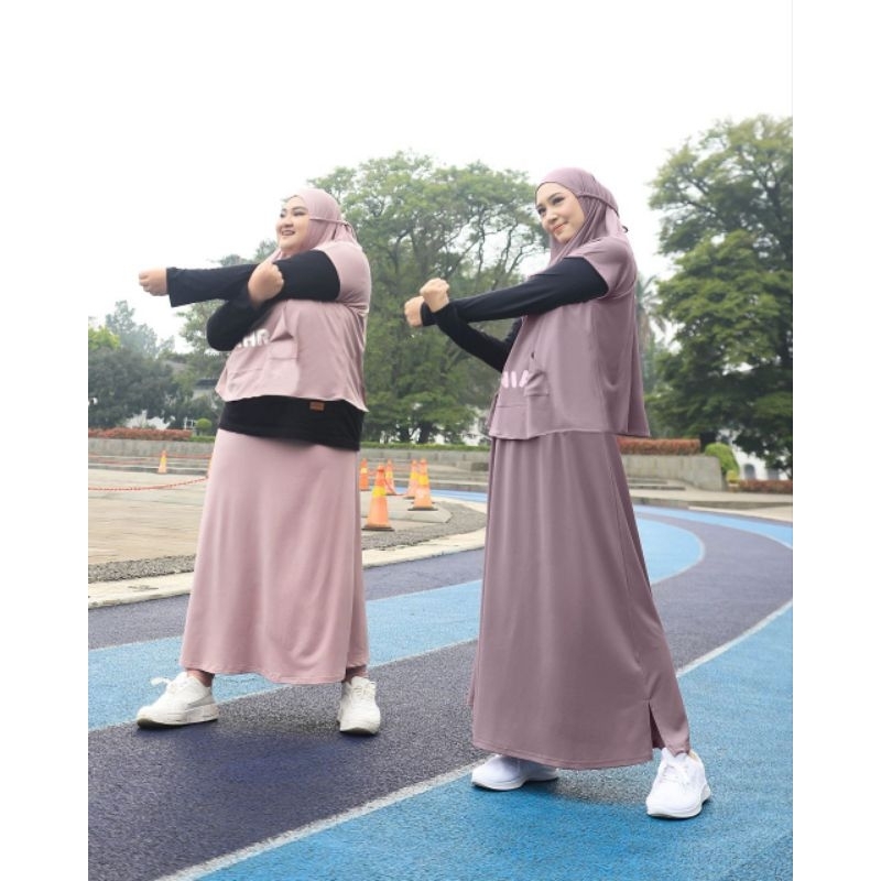 Jual LEGGING ROK CELANA ROCELA OLAHRAGA WORKOUT SKIRT SENAM GYM YOGA AEROBIC OUTFIT BY WNJ ...