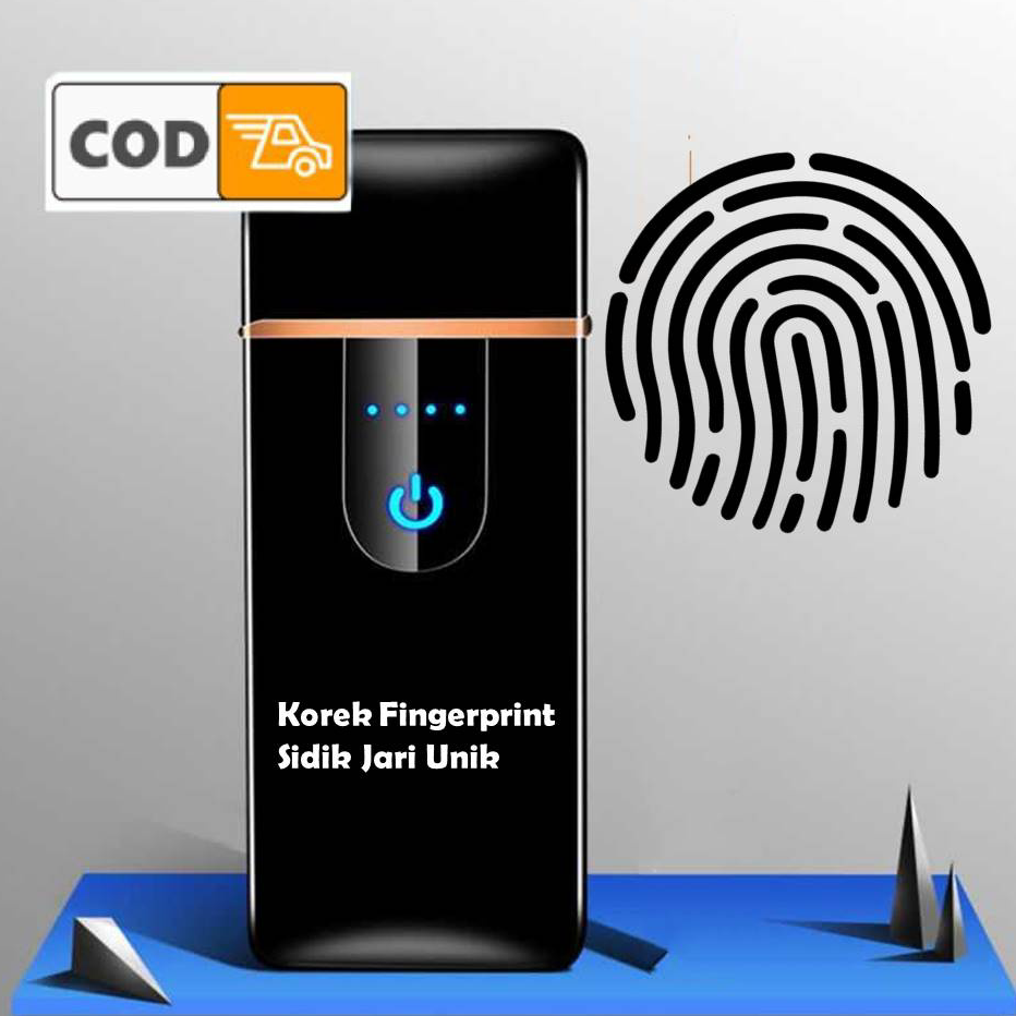 Jual Harga Murah Korek Api Elektrik Cas Sidik Jari Fingerprint Usb