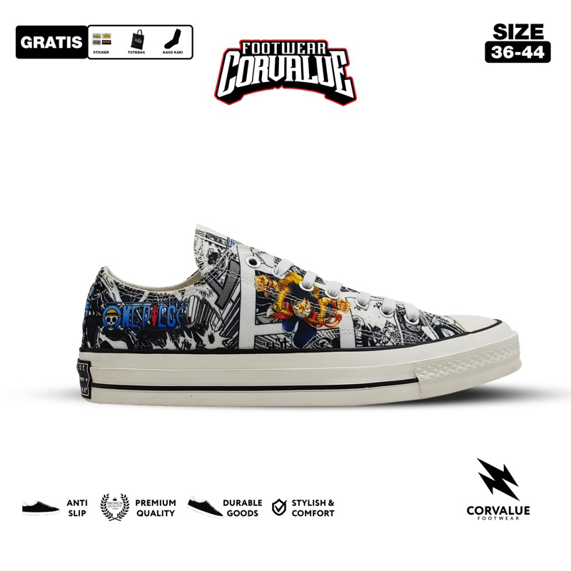 Jual CORVALUE - Sepatu Sneakers Kasual Pria Wanita 87s One Piece ...