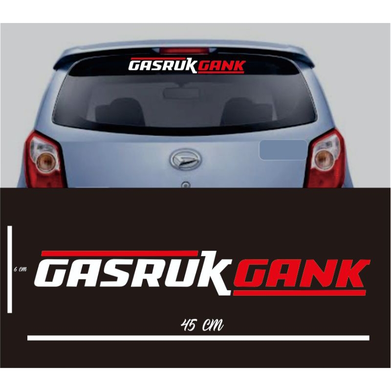 Jual STIKER MOBIL STIKER CUTTING KACA MOBIL BELAKANG GASRUK GANK | Shopee Indonesia