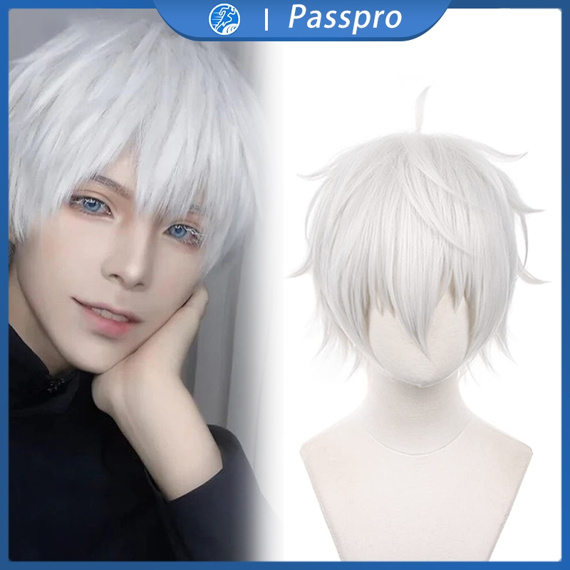 Jual Wig Pendek Anime Jujutsu Kaisen Gojo Satoru Rambut Palsu Cosplay ...