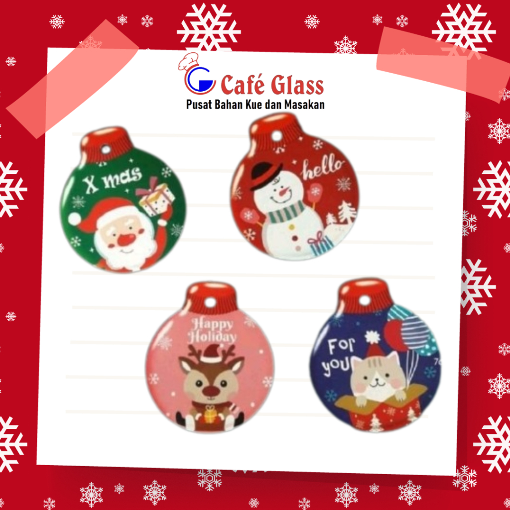 Jual Han Tag Label Bulat Christmas Edition / Han Tag Hampers Natal ...
