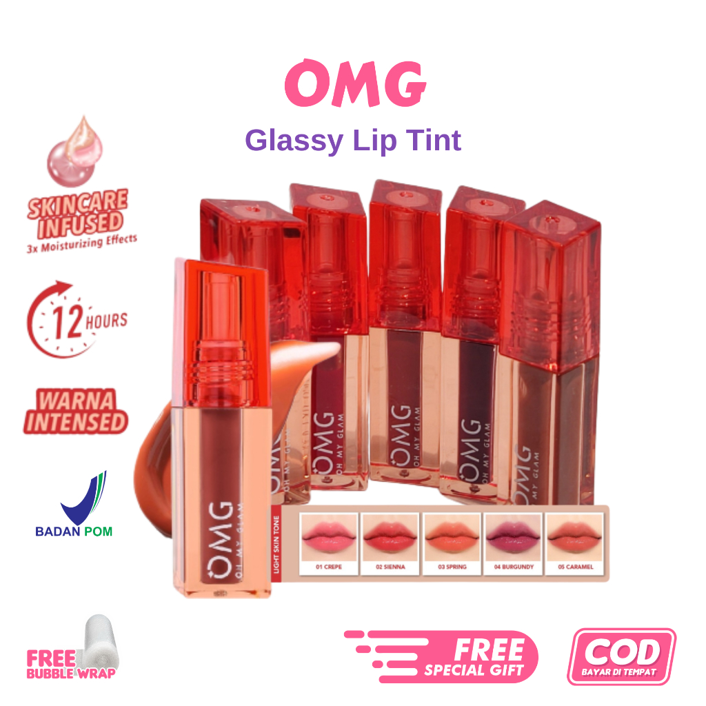 Jual Sudut Cantik - OMG OH MY GLAM Glassy Lip Tint | Liptint Intense ...