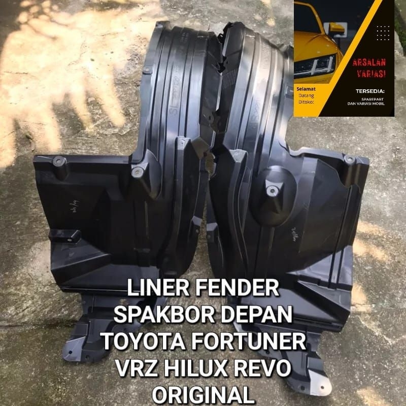 Jual liner fender spakbor depan toyota fortuner vrz hilux revo original ...