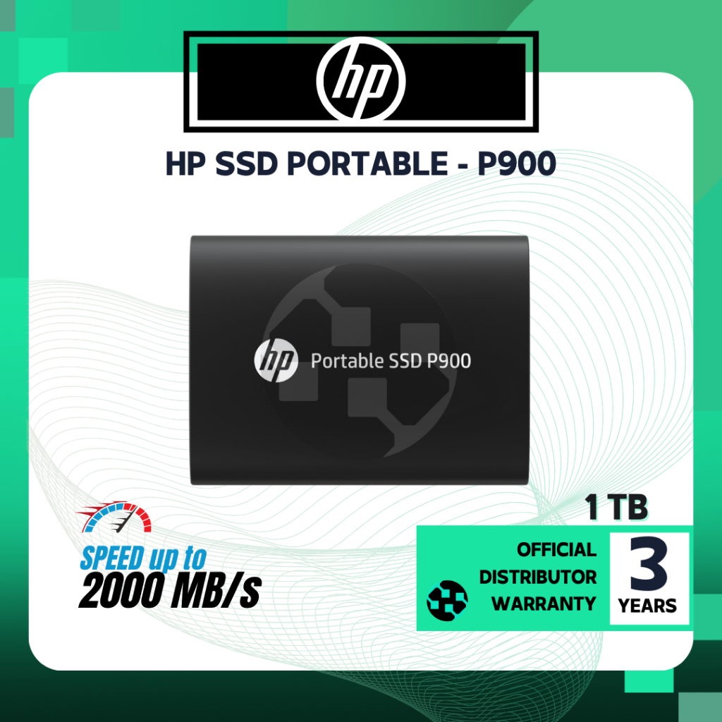 Jual HP SSD P900 SSD External 1TB Eksternal Portable SSD Black - Garansi Resmi 3 Tahun | Shopee ...